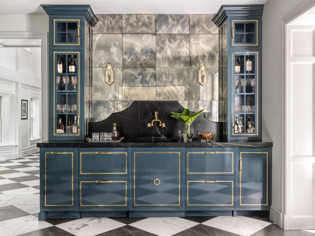 Naval Gloss Brass Bar - Stone Hall Cabinetry