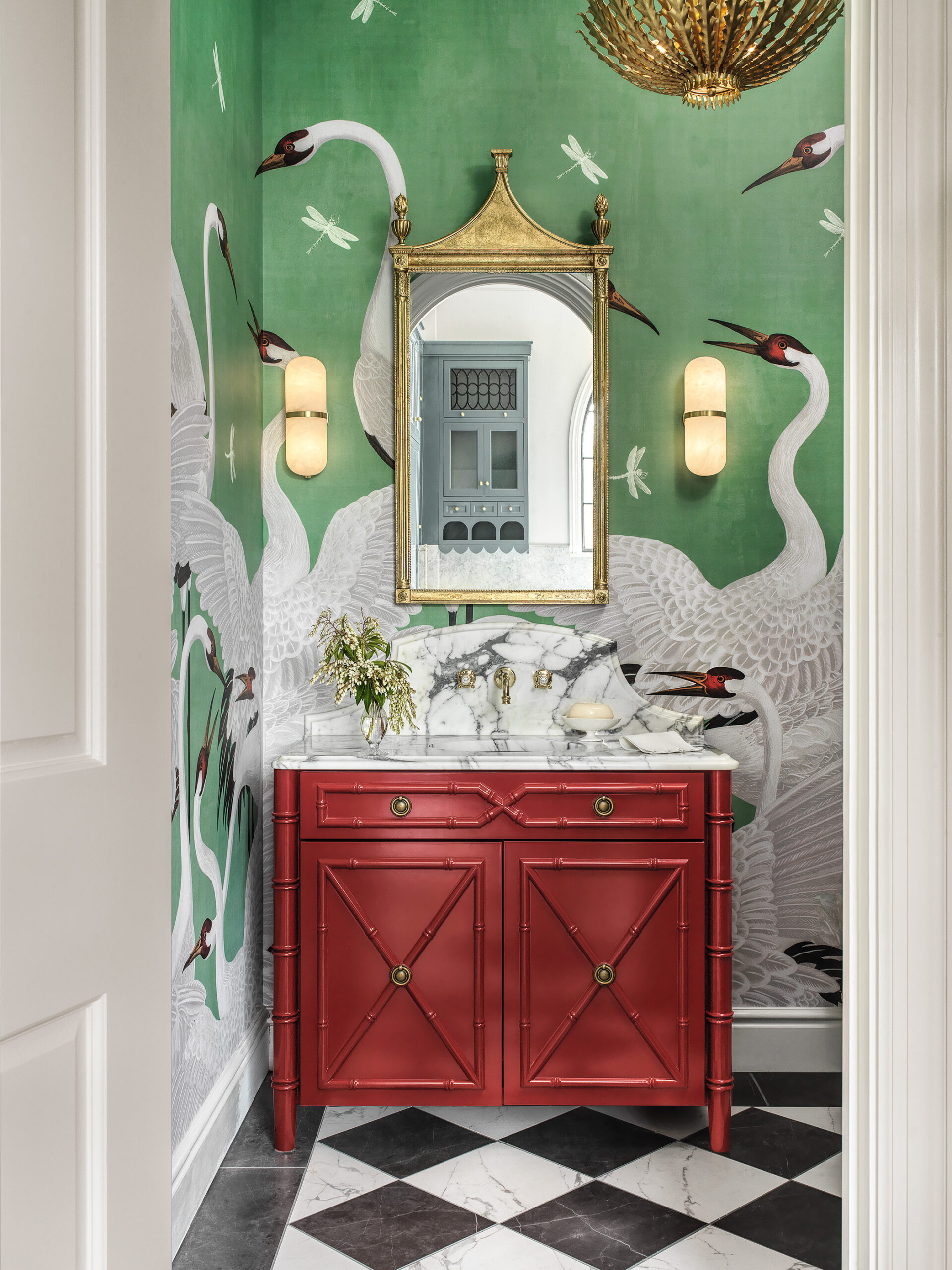 Ladies Powder Room - Stone Hall Cabinetry