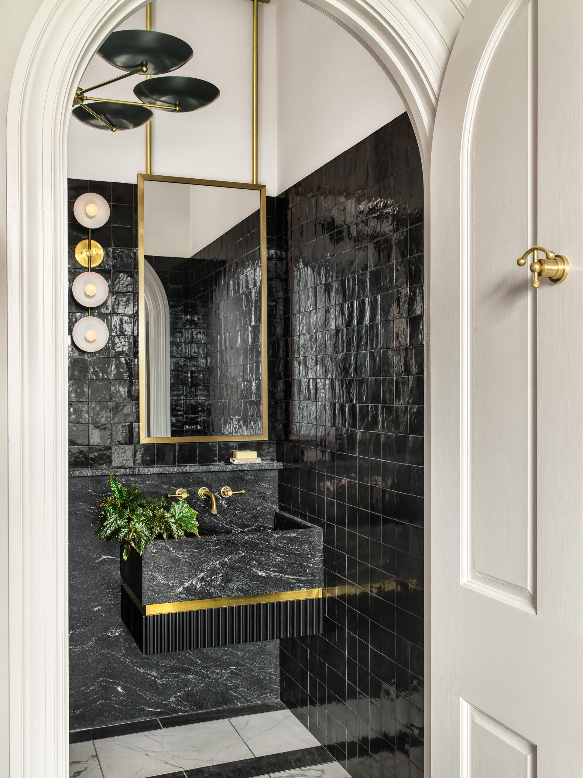 Mens Powder Room - Stone Hall Cabinetry